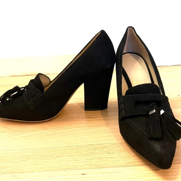 Theory | Shoes | Theory Elegant Black Suede Heels | Poshmark